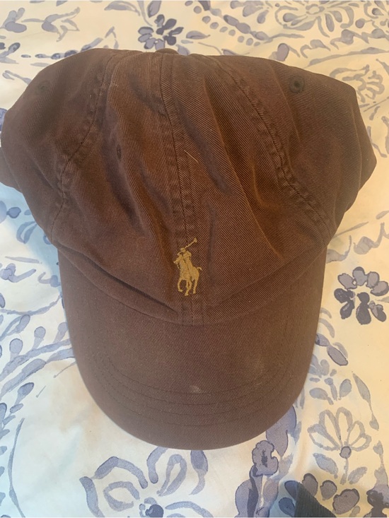Ralph Lauren | Accessories | Ralph Lauren Brown Polo Cap With Gold Logo ...